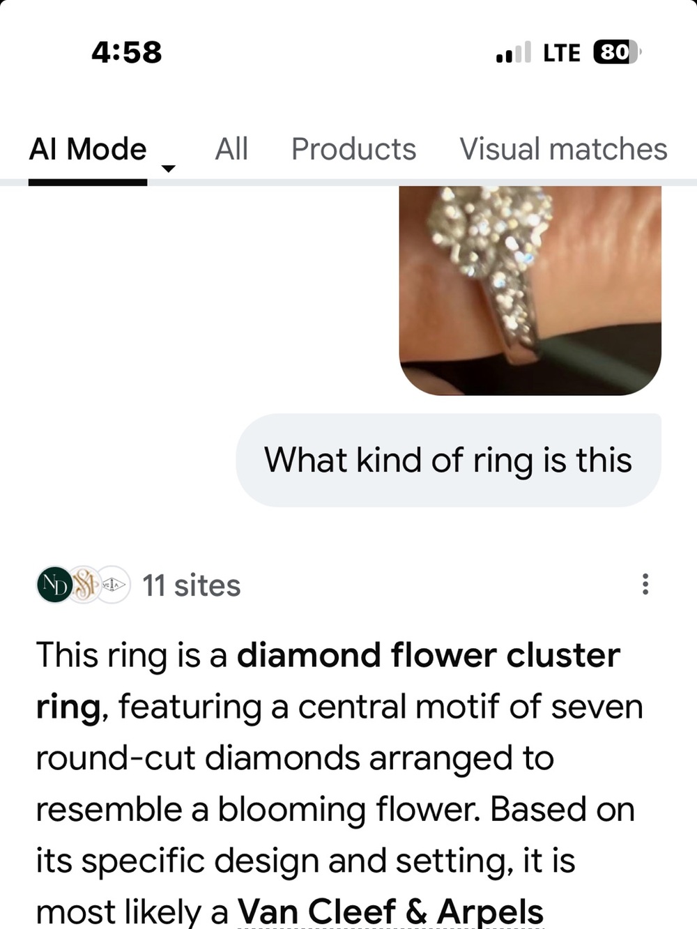Van Cleef & Arpels | Jewelry | Van Cleef Arpel Fleurette Ring With A ...